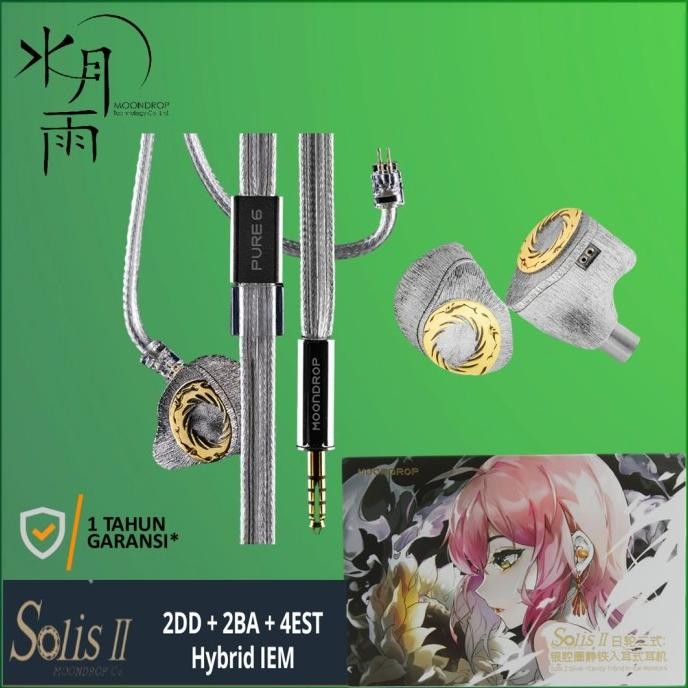 Jual Promo Moondrop Solis 2 Ii 2Dd+2Ba+4Est Hybrid Iem Tribrid In-Ear Earphone With 0.78 2Pin ...