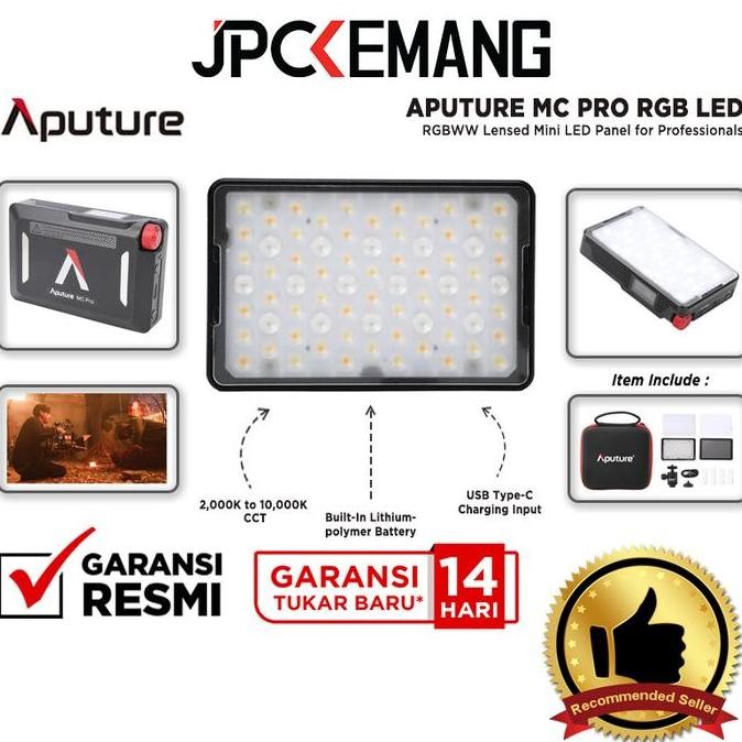 Jual Aputure Mc Pro Led Video Light Pocket Rgbww Mini Studio Lighting ...