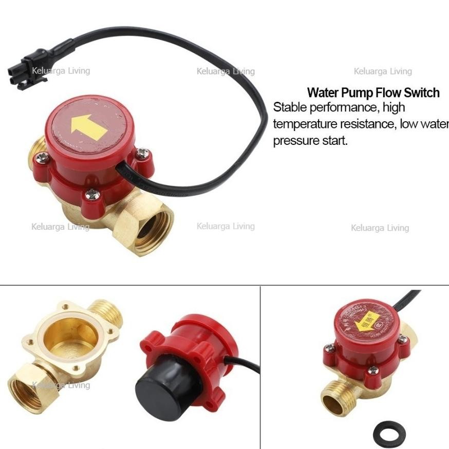 Jual PJ Saklar Otomatis Pompa Booster 1/2 Inch Saklar Water Flow Switch ...