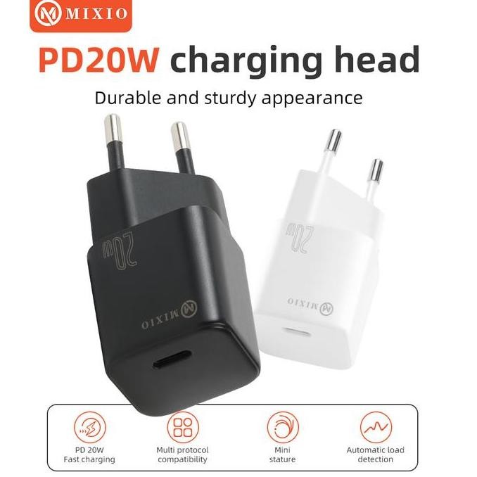 Jual MIXIO MC-01 USB-C 20W Power Adapter Charger for iPhone & Android ...