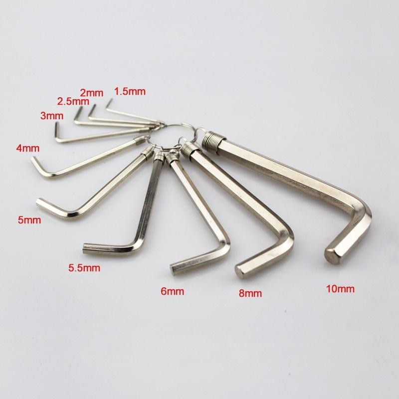 Jual Wm Kunci L Set 10Pcs Plat Hex Hexagonal Key Wrench Huidi Tool ...