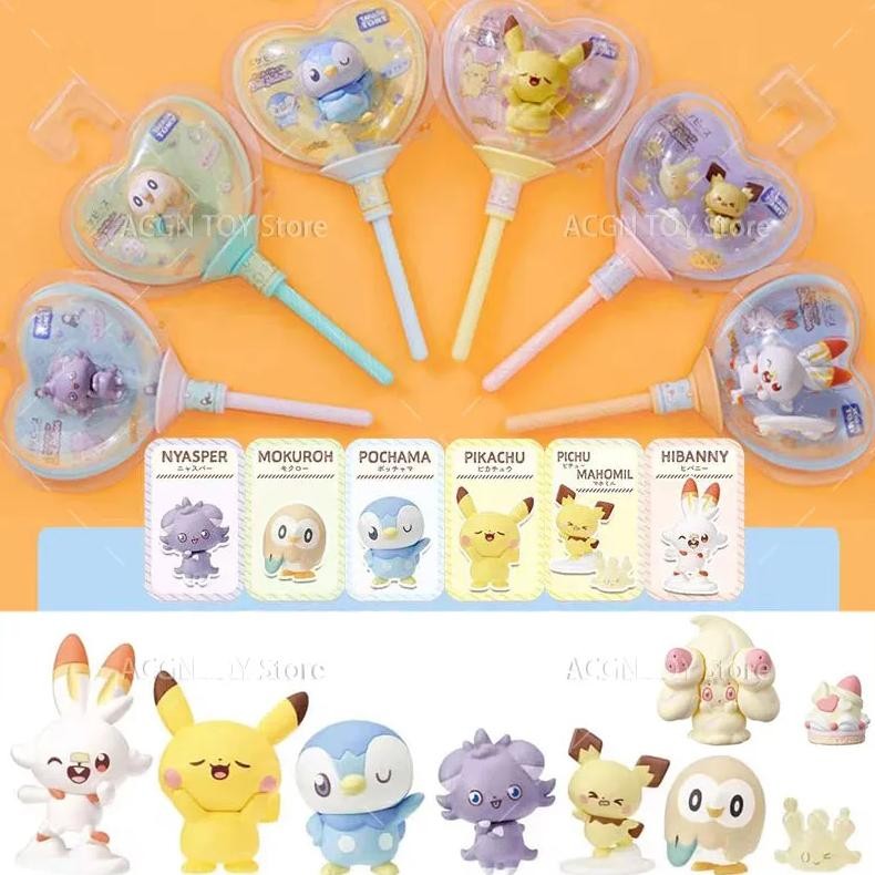 Jual 7 Styles Original Tomy Pokemon Figure Pichu Milcery Scorbunny ...