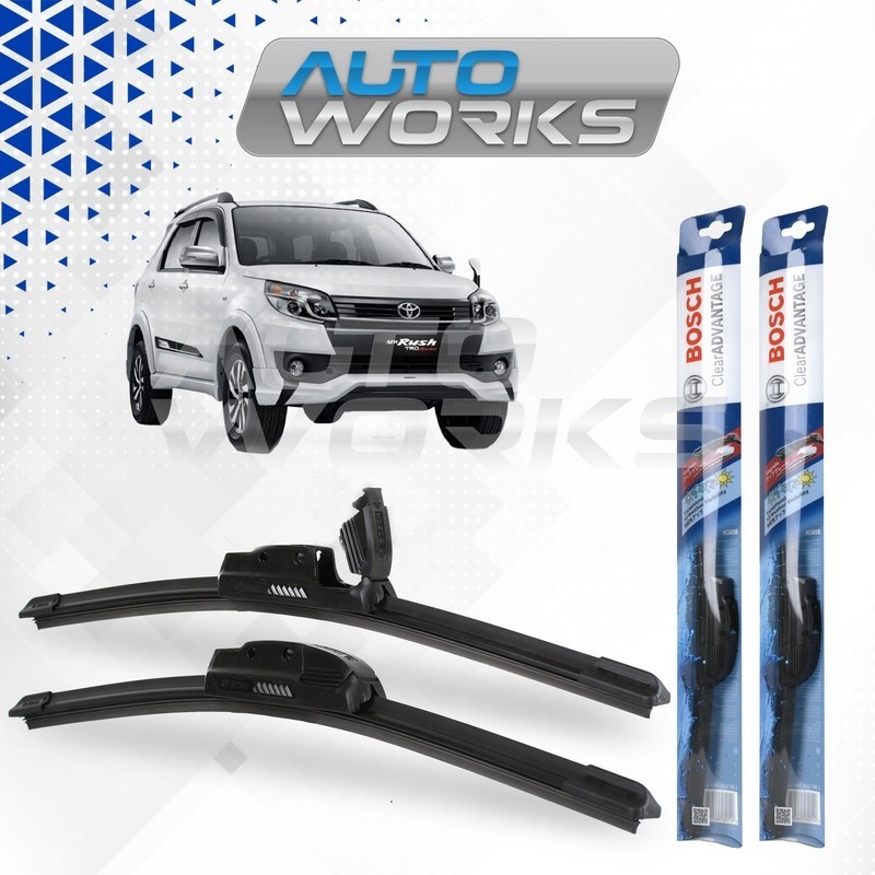 Jual Wiper Mobil Frameless Toyota Rush Ukuran 21" & 18" Sepasang (2pcs) Bosch Clear Advantage ...