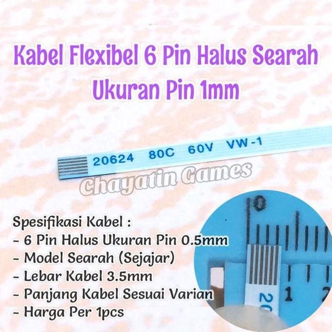 Jual Kabel Flexibel 6 Pin Halus Searah Panjang Varian Ukuran Pin 0.5Mm ...