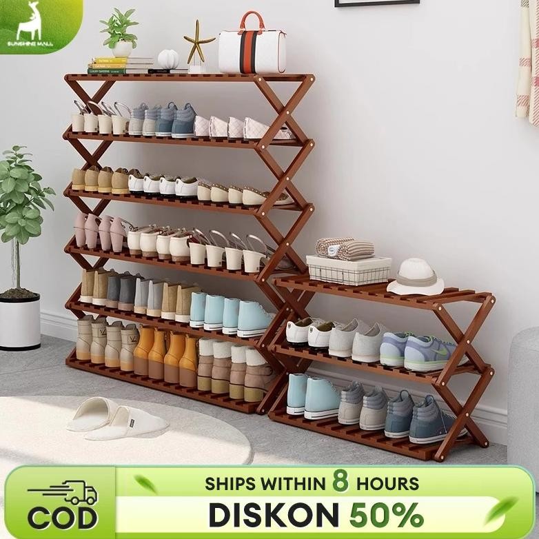 Jual Rak sepatu X Rak sepatu Kayu Rak Sepatu Susun Rak Sendal Tempat ...