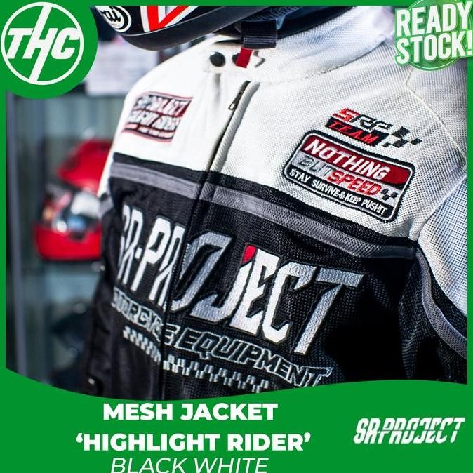 Jual JAKET MESH SR PROJECT HIGHLIGHT RIDER WHITE JAKET RIDING murah ...