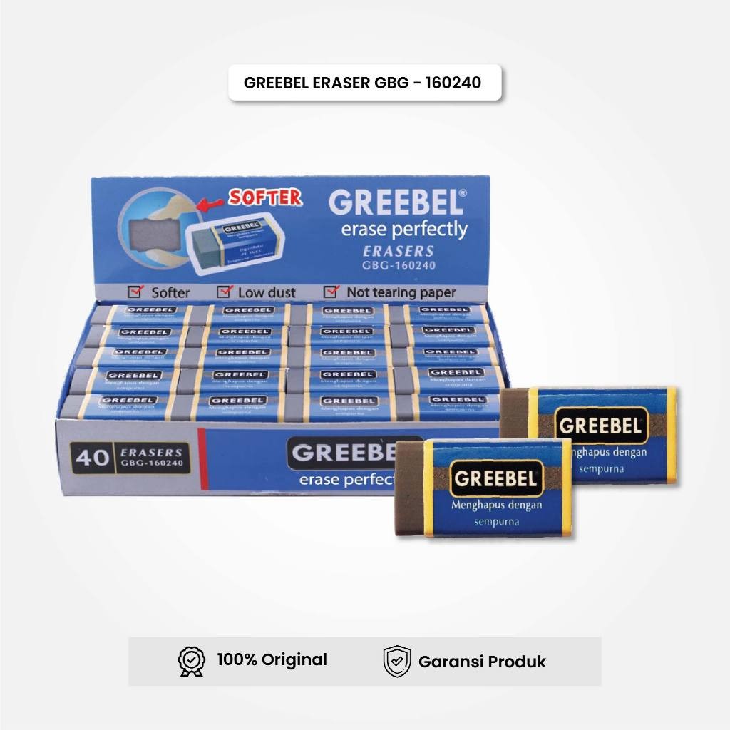 Jual Eraser Hapusan Pensil GBG-160240S (PCS) Penghapus Greebel | Shopee ...