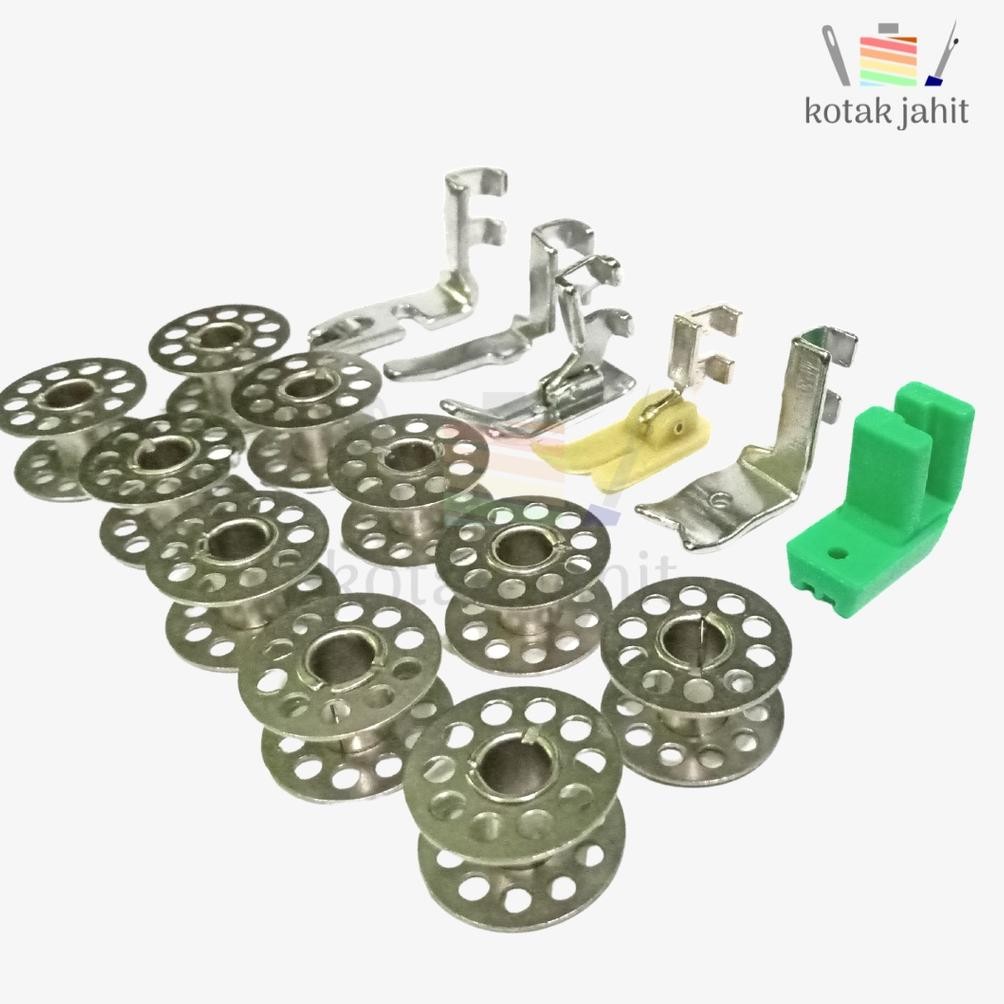 Jual paket 6 sepatu + 10 sepul spool bobbin untuk mesin jahit klasik ...