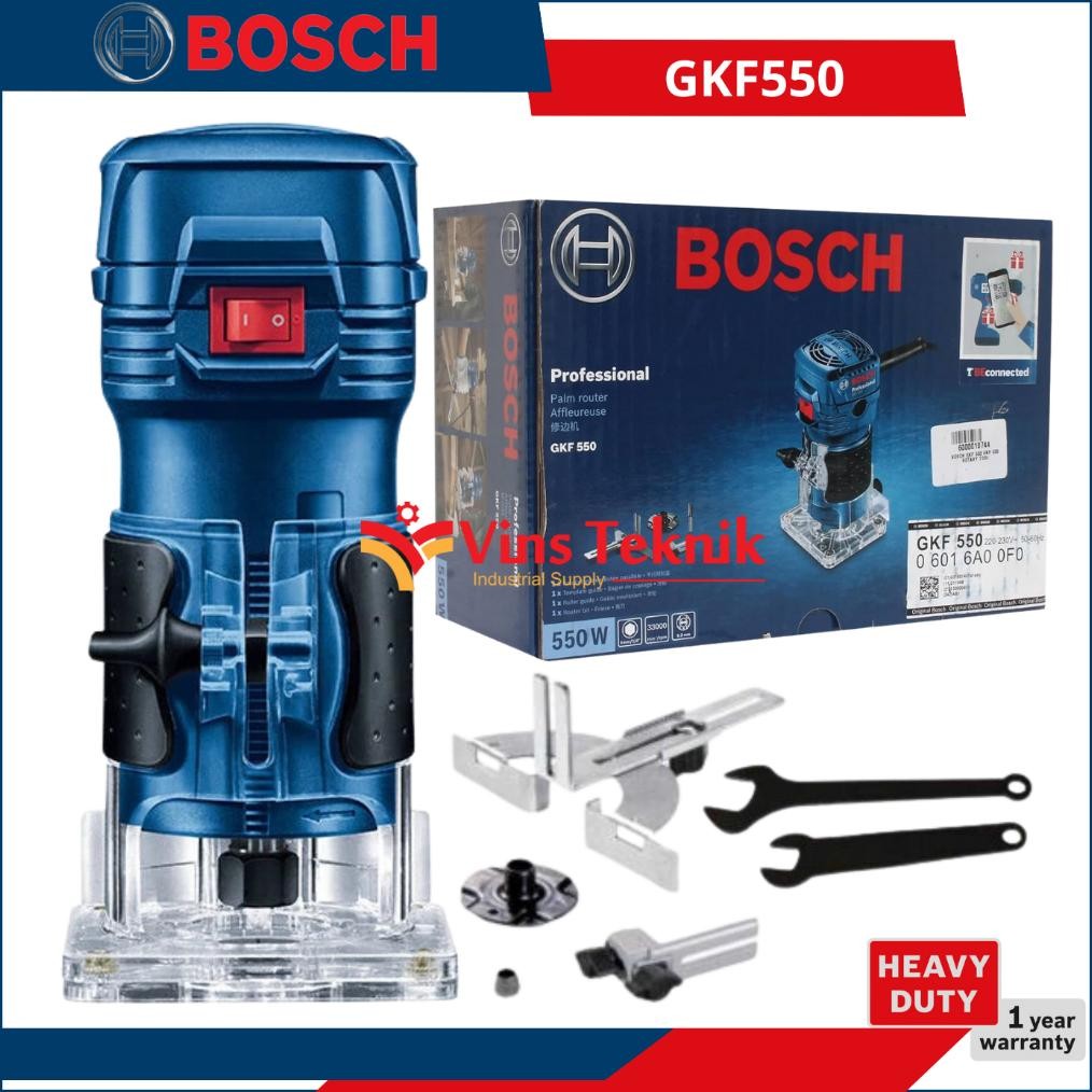 Jual Mesin Profil Kayu GKF550 Bosch GKF 550 1/4" Router Trimmer ...