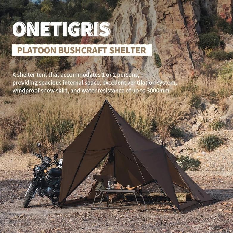 Jual Onetigris Platoon Camping Tents Shelter With Tent Poles 3000Mm ...