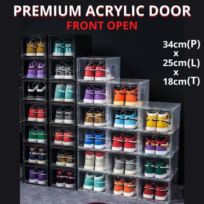 Jual Shoe Box Sneaker Transparant Premium Acrylic Door Kotak Sepatu ...