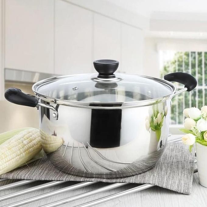 Jual Panci - panci sup soup pot stainless stell tutup kaca panci susu ...