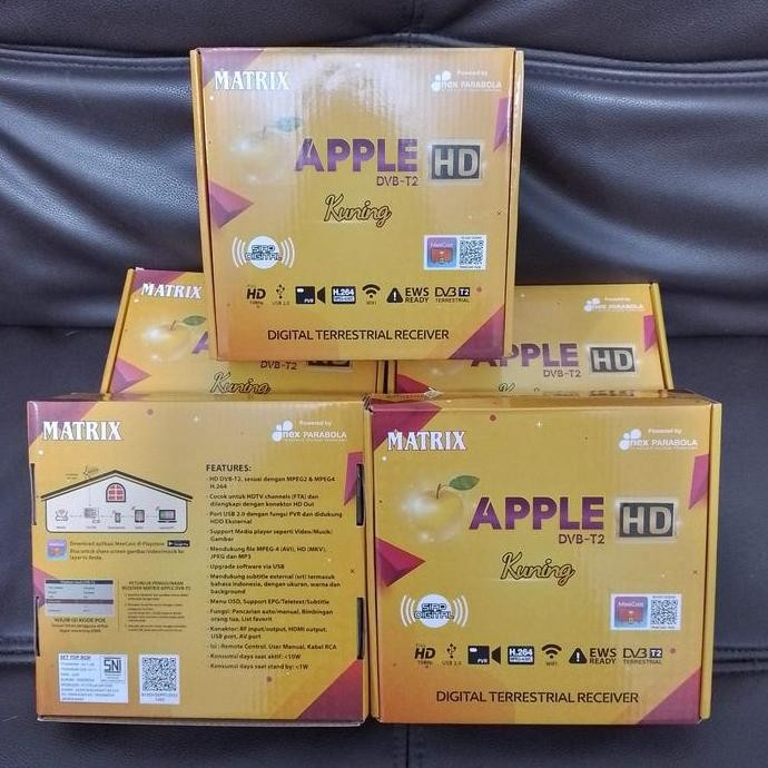Jual SET TOP BOX TV STB DVB-T2 MATRIX APPLE KUNING ORIGINAL | Shopee Indonesia