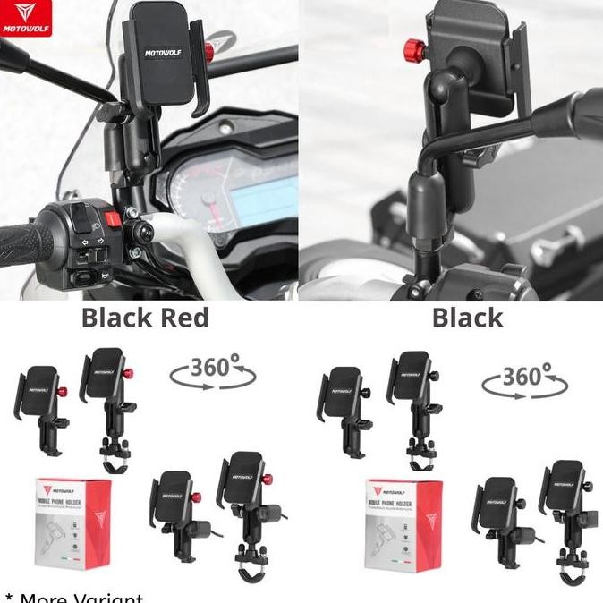 Jual Motowolf V3 Holder Hp Motowolf Stang Motor Phone Holder Spion 360 Almunium | Shopee Indonesia