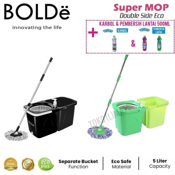 Jual TERLARIS - Alat Pel Bolde Supermop Double Side ECO Plastik Ember Otomatis Kotak | Shopee ...