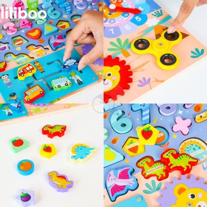 Jual LILIBOO AIKA Mainan Edukasi Anak Montessori Kayu Puzzle Board 3D ...
