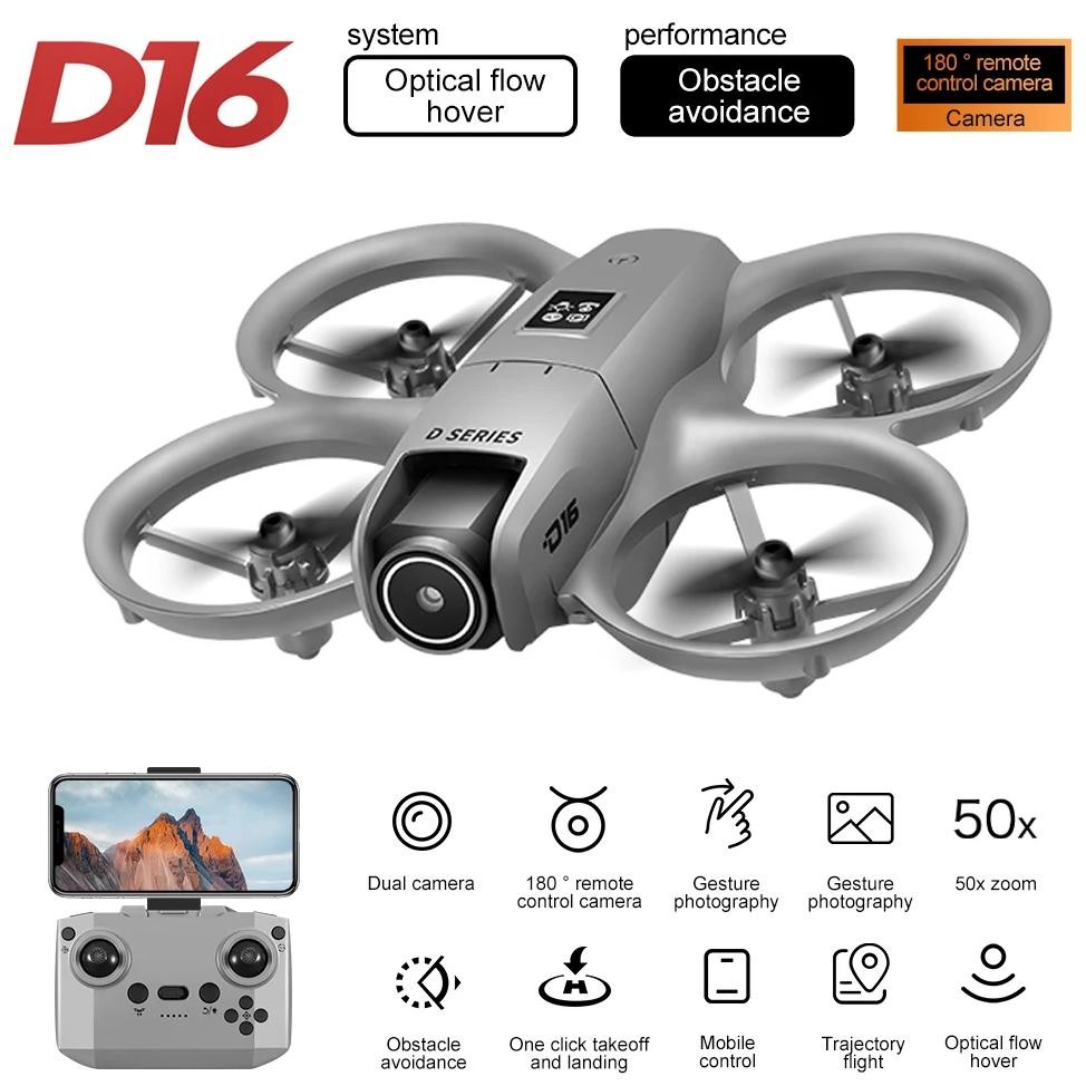 Jual 2025 D16 Mini Drone Hd Camera 4K 1080P 180 Lens Dron Professional ...