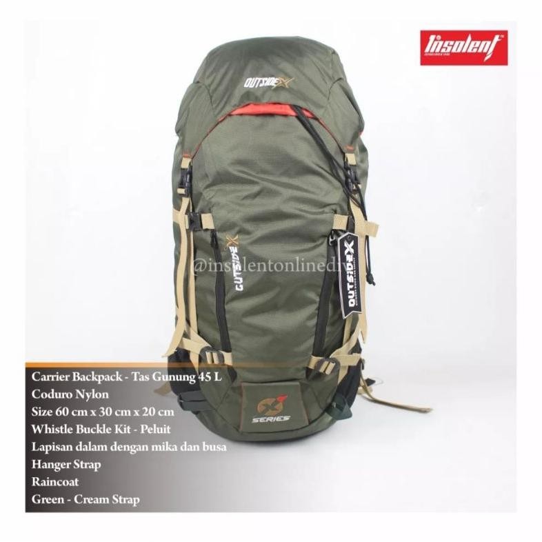 Jual TOP !!! PROMO TAS CARRIER KERIL GUNUNG CAMPING OUTDOOR BACKPACK 45 ...