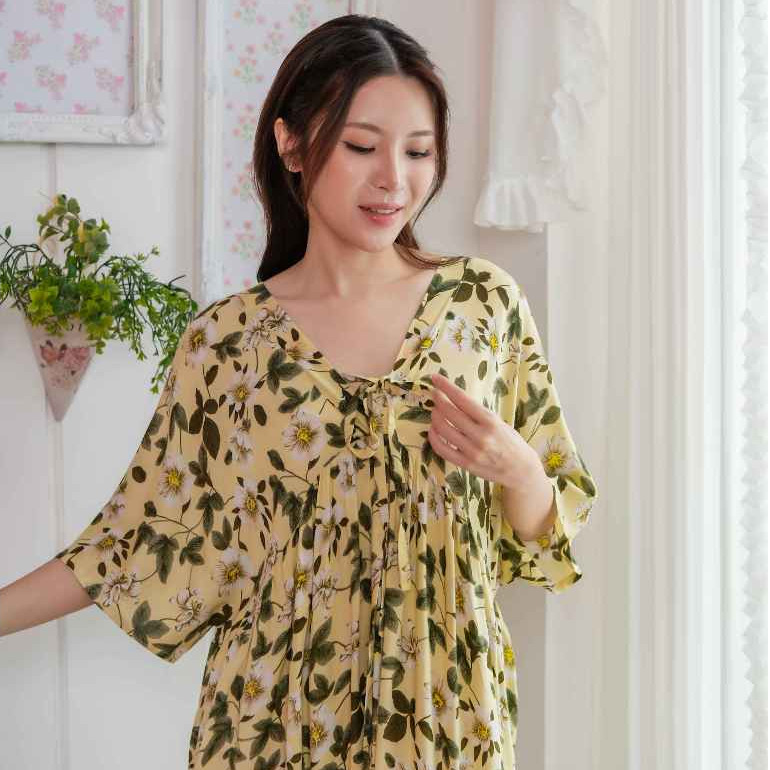 Jual MELODY Daster Jumbo Wanita Ala Korea Bahan Rayon Premium Non Busui ...