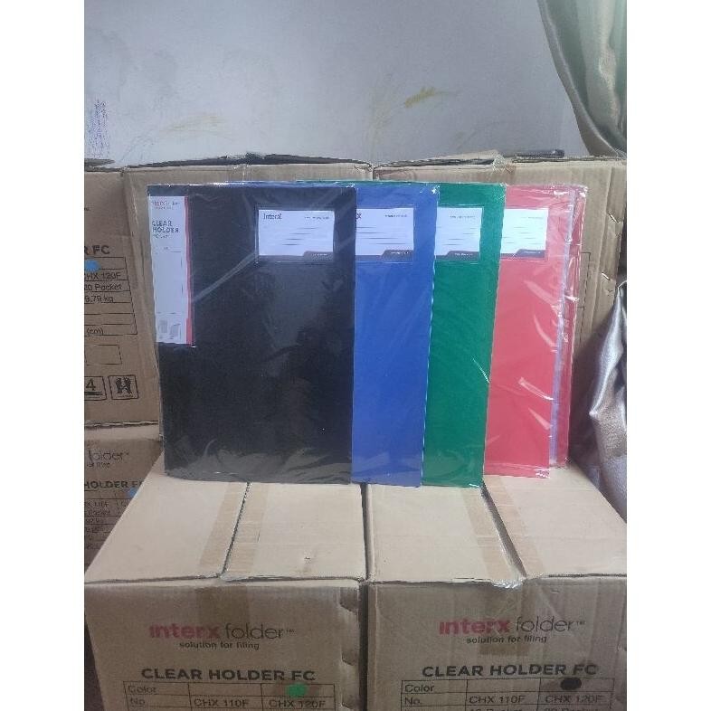 Jual Clear Holder F4 / Folio 40 Pocket Map Plastik Kantong isi 40 AST ...