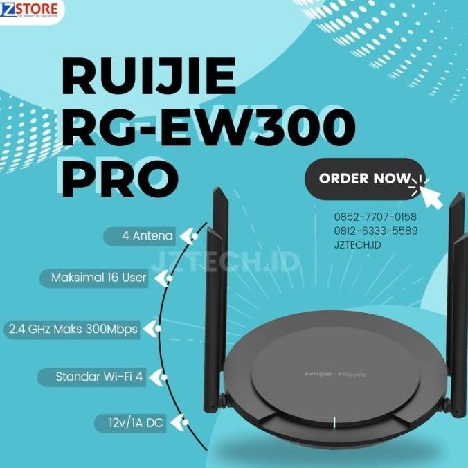 Jual Ruijie Reyee Rg-Ew300 Pro N300 Easy Smart Wireless Router New Stok ...