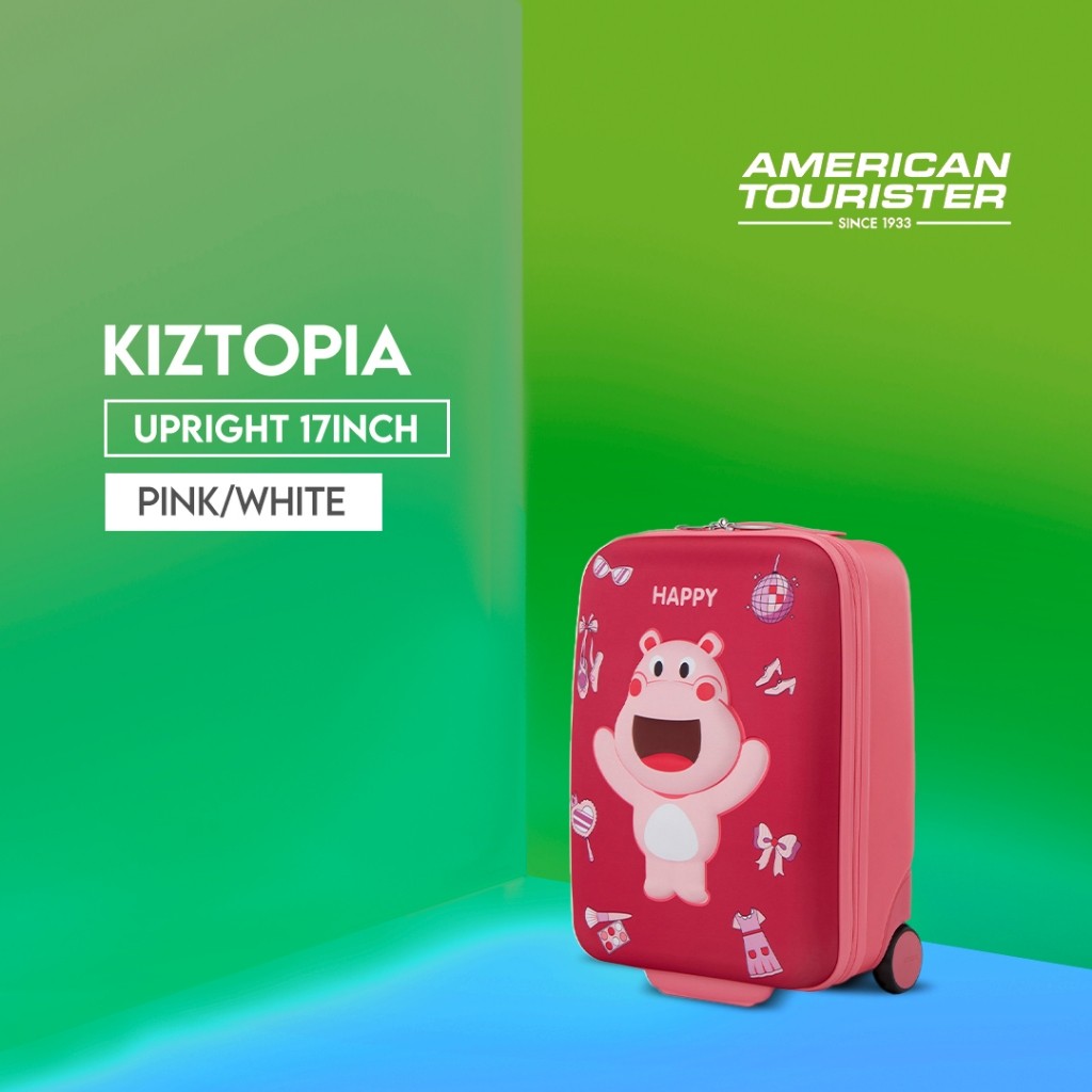 Jual American Tourister Kiztopia Upright 17Inch Hippo - Pink/White ...