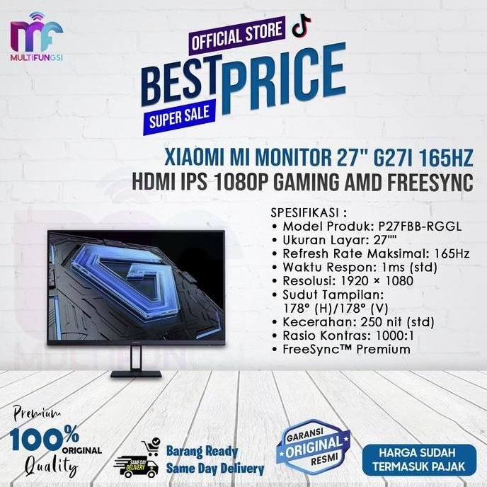 Jual Xiaomi MI Monitor 27" G27i 165Hz HDMI IPS 1080p Gaming AMD ...