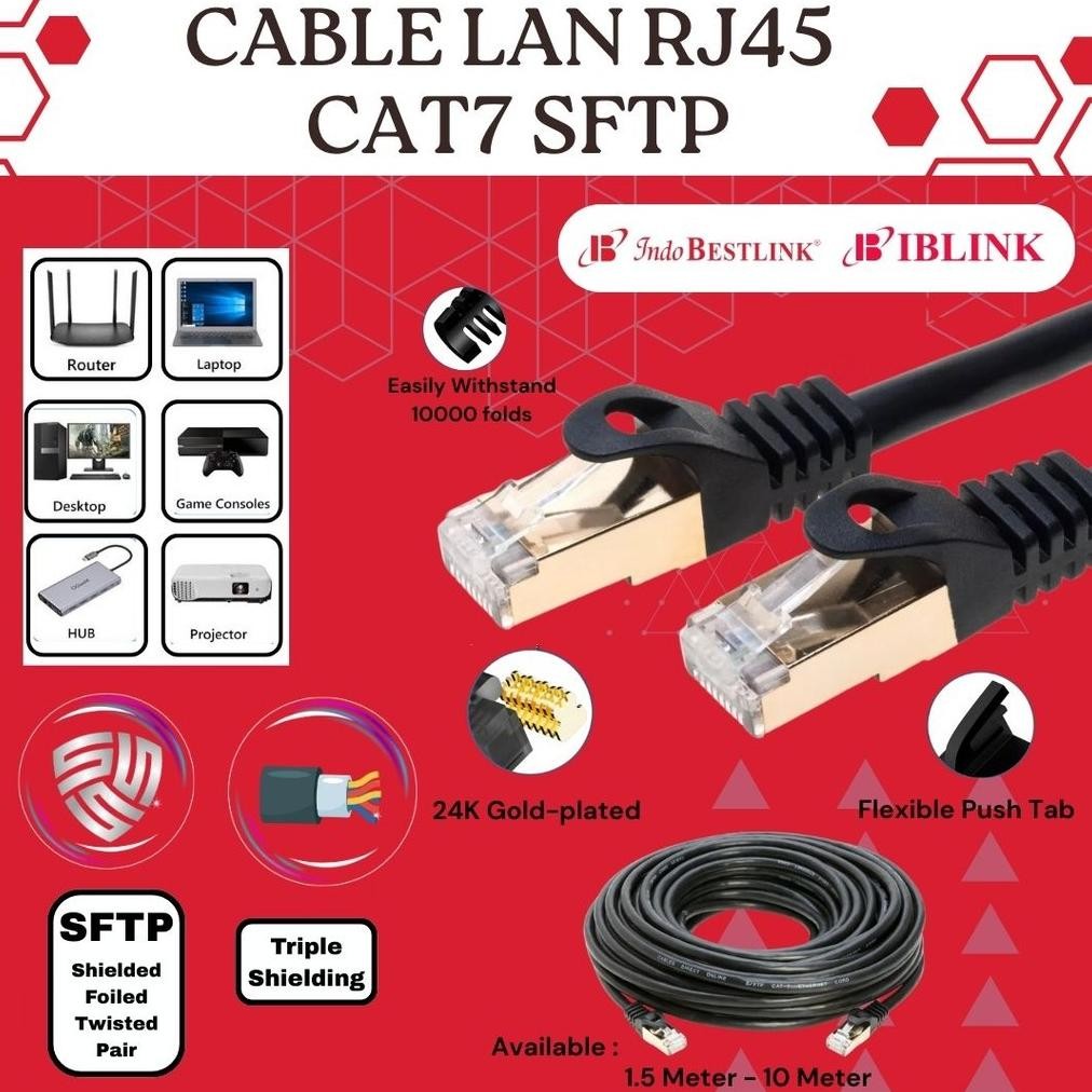 Jual Baru Kabel Lan Cat7 5G Sftp 15Meter 20Meter - Kabel Internet Cepat ...