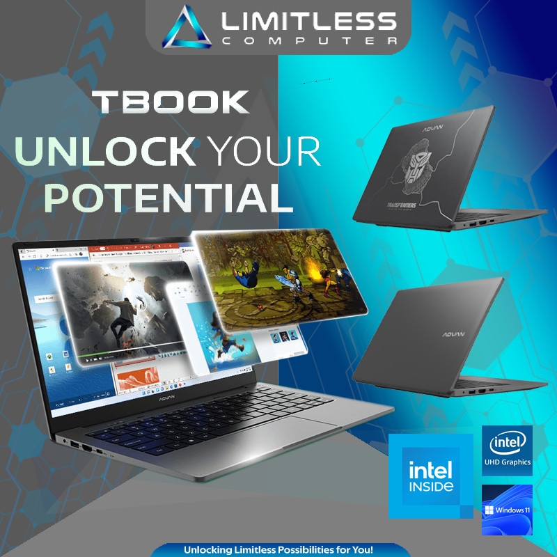 Jual Advan TBOOK Intel N100 8GB 384GB 14 Inch HD TN Windows 11 Laptop ...