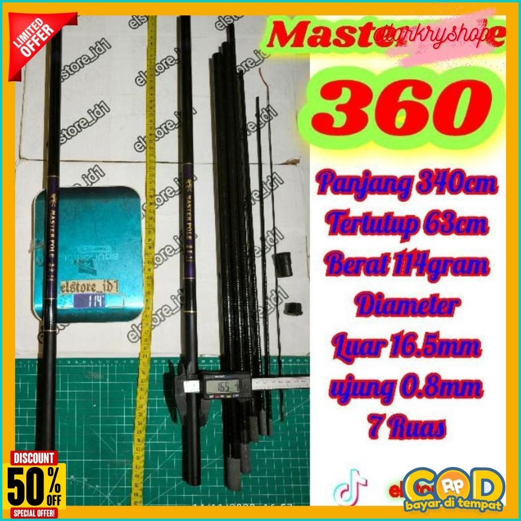 Jual Joran Tegek Pancing 360 Bisa Buat Tiang Bendera Mini Flag Majelis ...