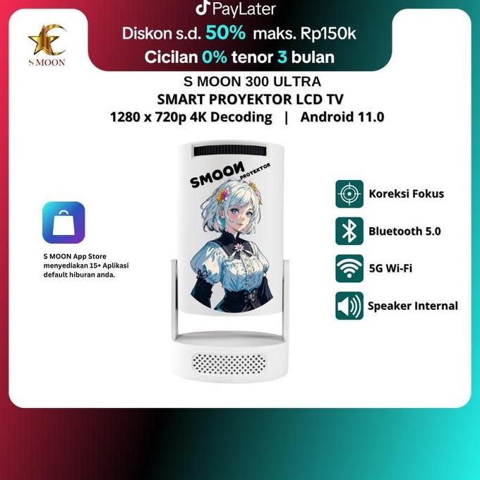 Jual Smoon300 Ultra Smart Proyektor Lcd Tv - Include Hdmi - Include ...