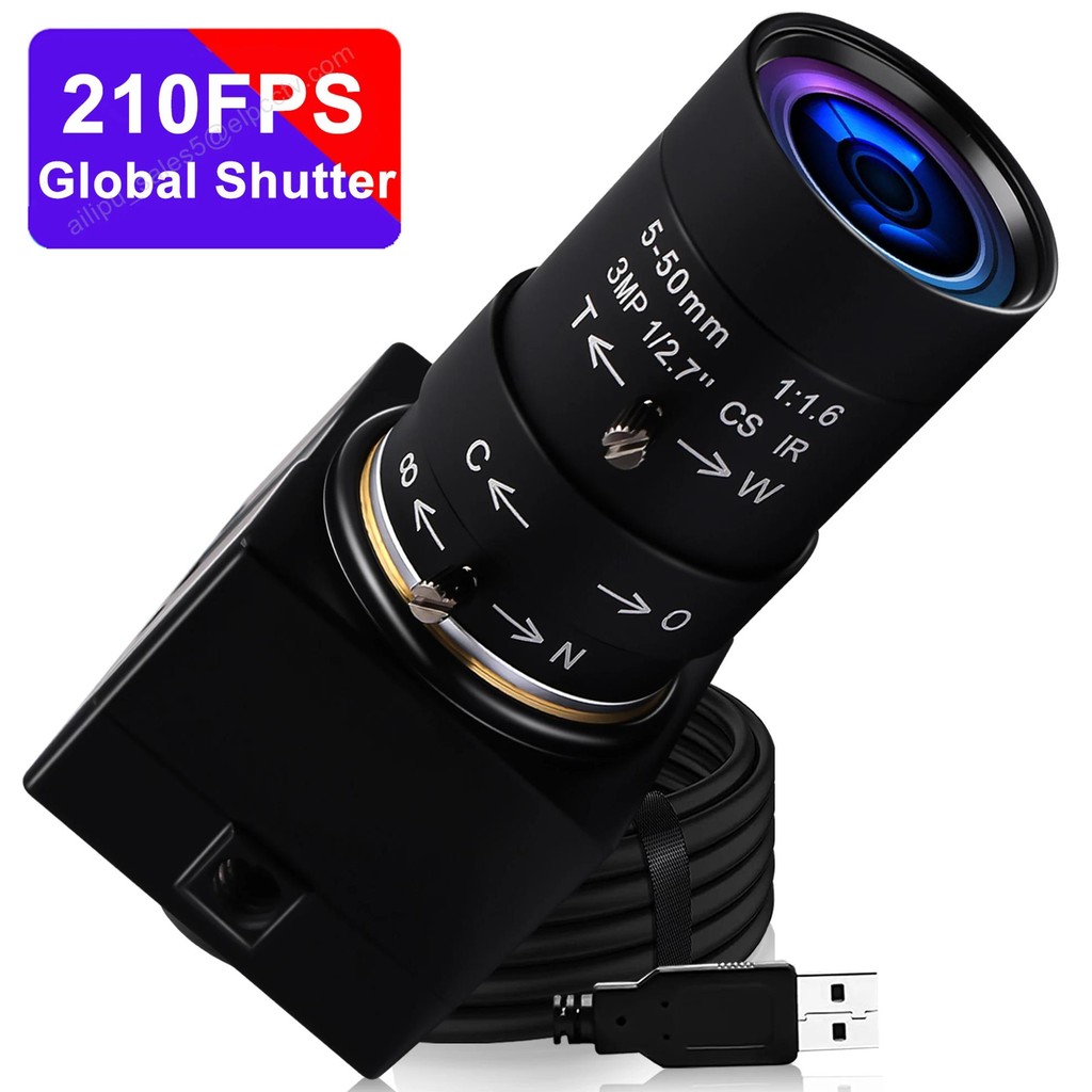 Jual Elp 210Fps 120Fps High Speed Global Shutter Usb Camera With 5-50Mm ...