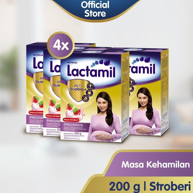 Jual Paket 4 - Lactamil Pregnasis Minuman Ibu Hamil Stroberi 200Gr | Shopee Indonesia