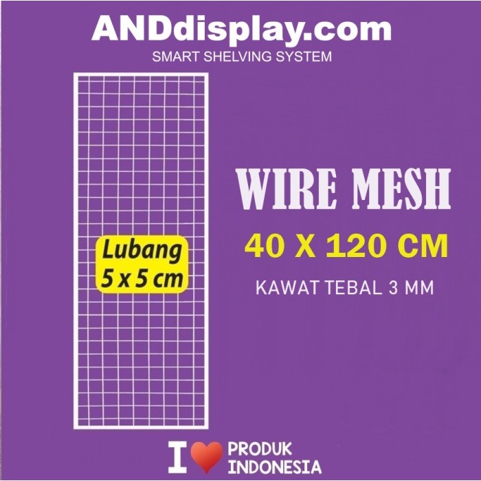 Jual WIRE GRID MESH 40 X 120 CM - KAWAT JARING KOTAK - RAM DINDING ...