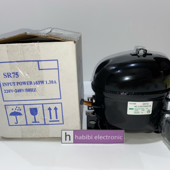Jual Kompressor Kulkas/Compressor Kulkas 2 Pintu Merk Fuji Sr75 Baru 1/ ...