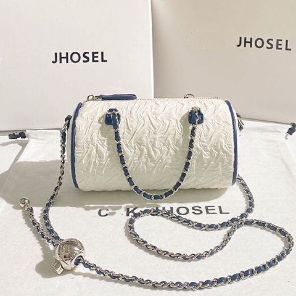 Jual Tas Bulat Kecil dengan Tekstur Kerut, Tas Silinder, Tas Rantai ...