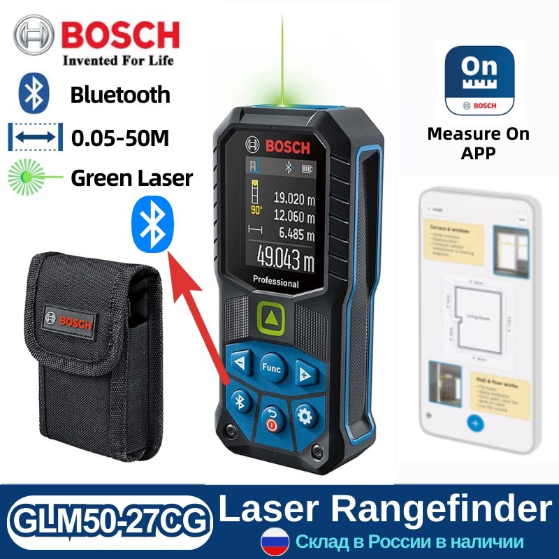 Jual Bosch Professional Laser Rangefinder GLM 50-27 CG Bluetooth Green Electronic Laser ...