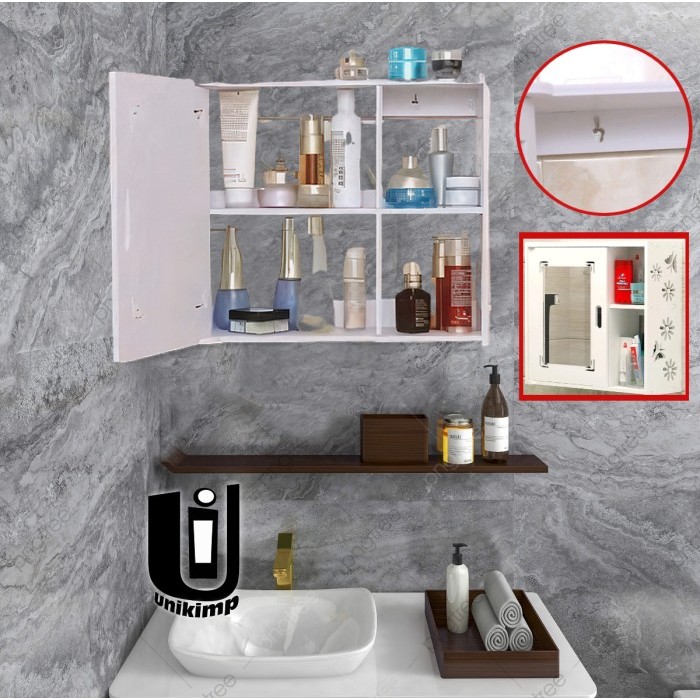 Jual Storage Box Rak Dinding Cermin P3K Kotak Obat Gantung Sabun Makeup ...