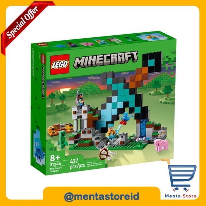 Jual Dijual!!! LEGO Minecraft 21244 The Sword Outpost | Shopee Indonesia