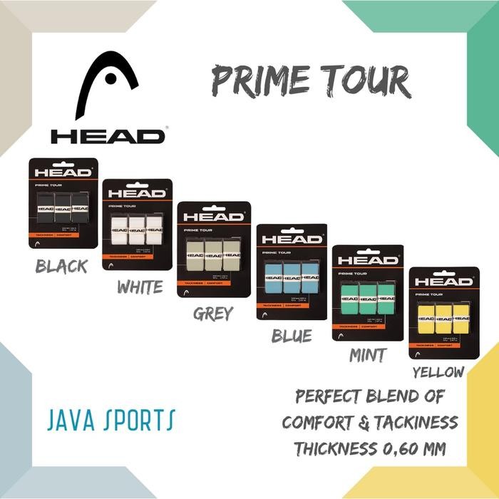 Jual Overgrip Tenis Head Prime Tour X3 Comfort & Tackiness 0.60Mm ...