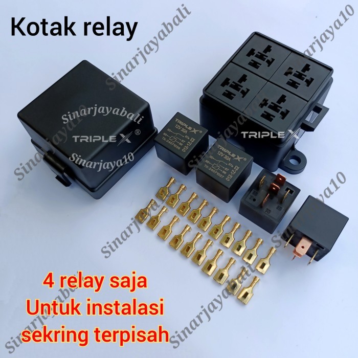 Jual Box Relay Kotak Rellay 4 Tempat Rilay Rumah Reli 4 Relay Universal ...