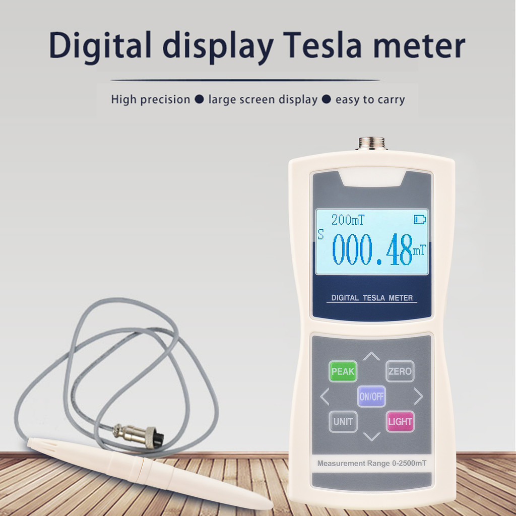 Jual Digital Tesla Meter Gaussmeter 200mT/2000mT Standard Radial Hall ...