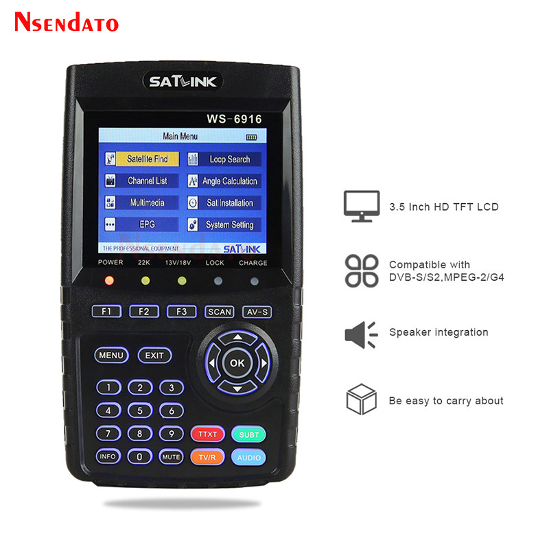 Jual GOODRISE Satlink WS6916 DVB-S2/S satfinder Satellite Finder MPEG2 ...