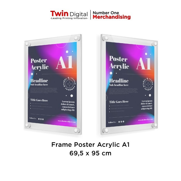 Jual Frame Akrilik Display Poster Akrilik A1 - Poster Acrylic A1 ...
