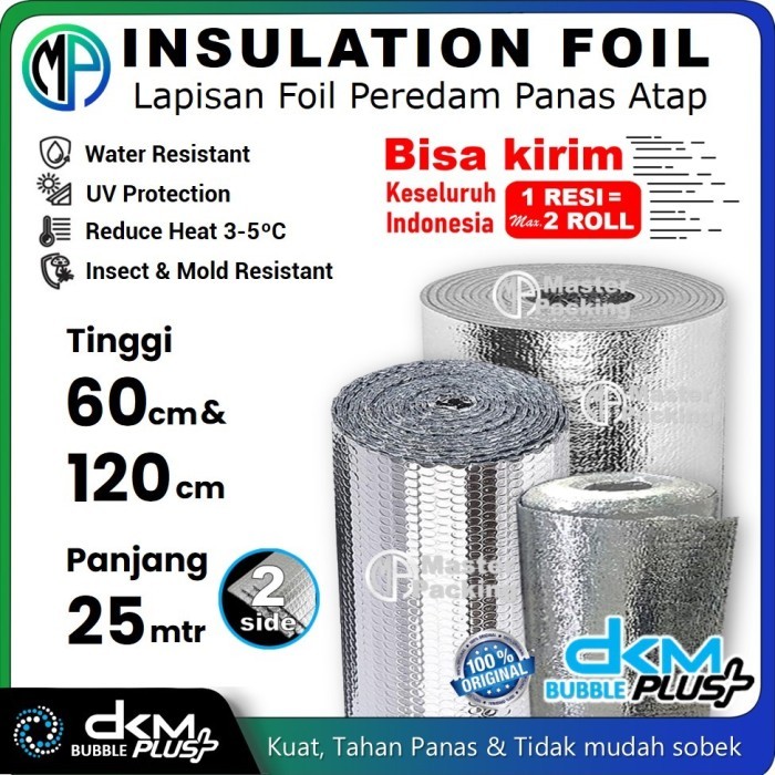 Jual HARGA DISC - Bubble Alumunium Foil Peredam Panas Atap 120cm x 25m ...