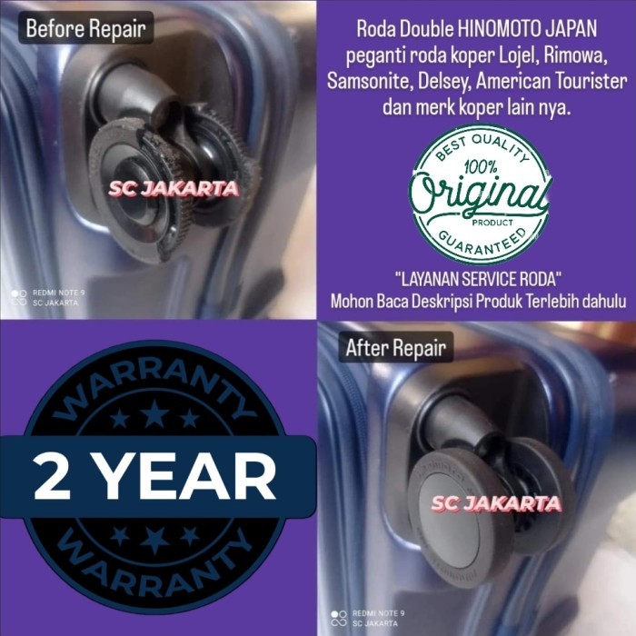 Jual Reparasi Roda Koper Lojel Cubo (Mohon Baca Deskripsi Produk ...
