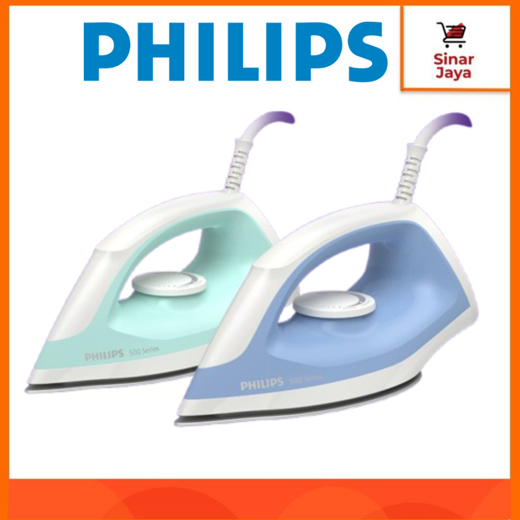 Jual PHILIPS DST-0510 Dry Iron / Setrika Listrik 350 W (Anti Lengket) | Shopee Indonesia