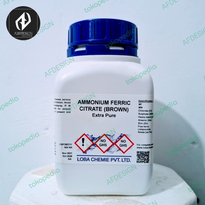 Jual Ammonium ferric citrate(brown), Extra Pure, repack 25g | Shopee ...