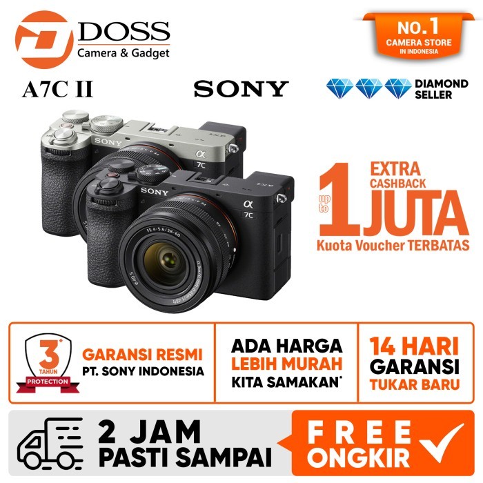 Jual Sony Alpha A7C Ii Sony A7Cii A7 C Ii Mirrorless Camera Kit 28-60Mm ...