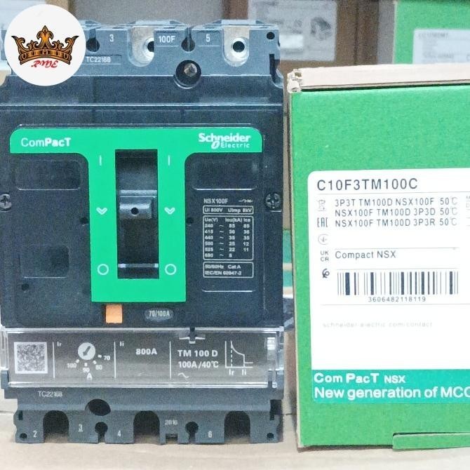 Jual MCCB Schneider NSX100F 3x100A LV429630 NSX 100 F 3P 100A TM100D Breaker 3phase | Shopee ...